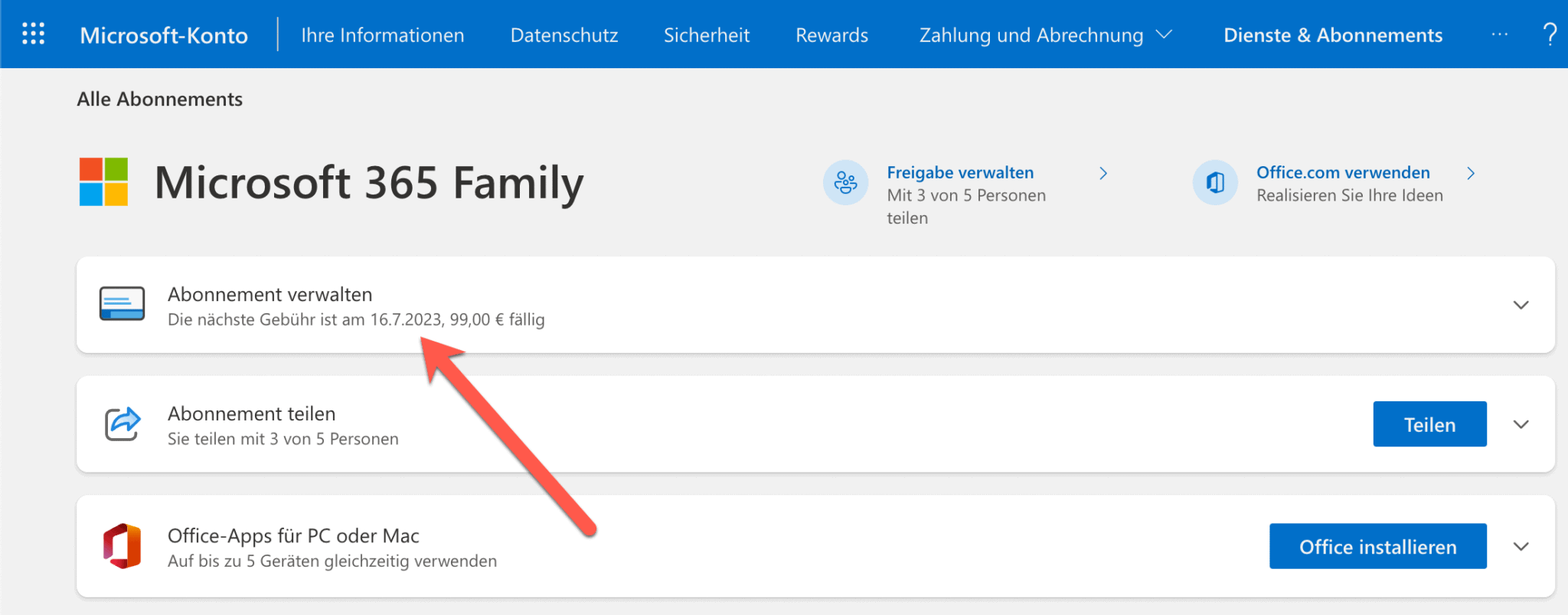 Microsoft 365 Code eingeben